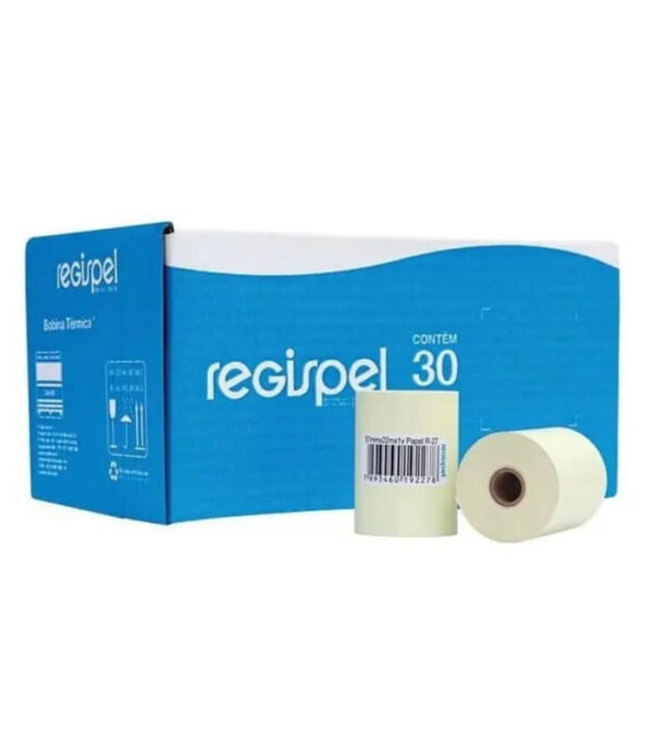 Bobina térmica para impressora fiscal 80x40mm 55gr caixa c/30rl - AV ... Bobina térmica para impressora fiscal 80x40mm 55gr caixa c/30rl - AV ...